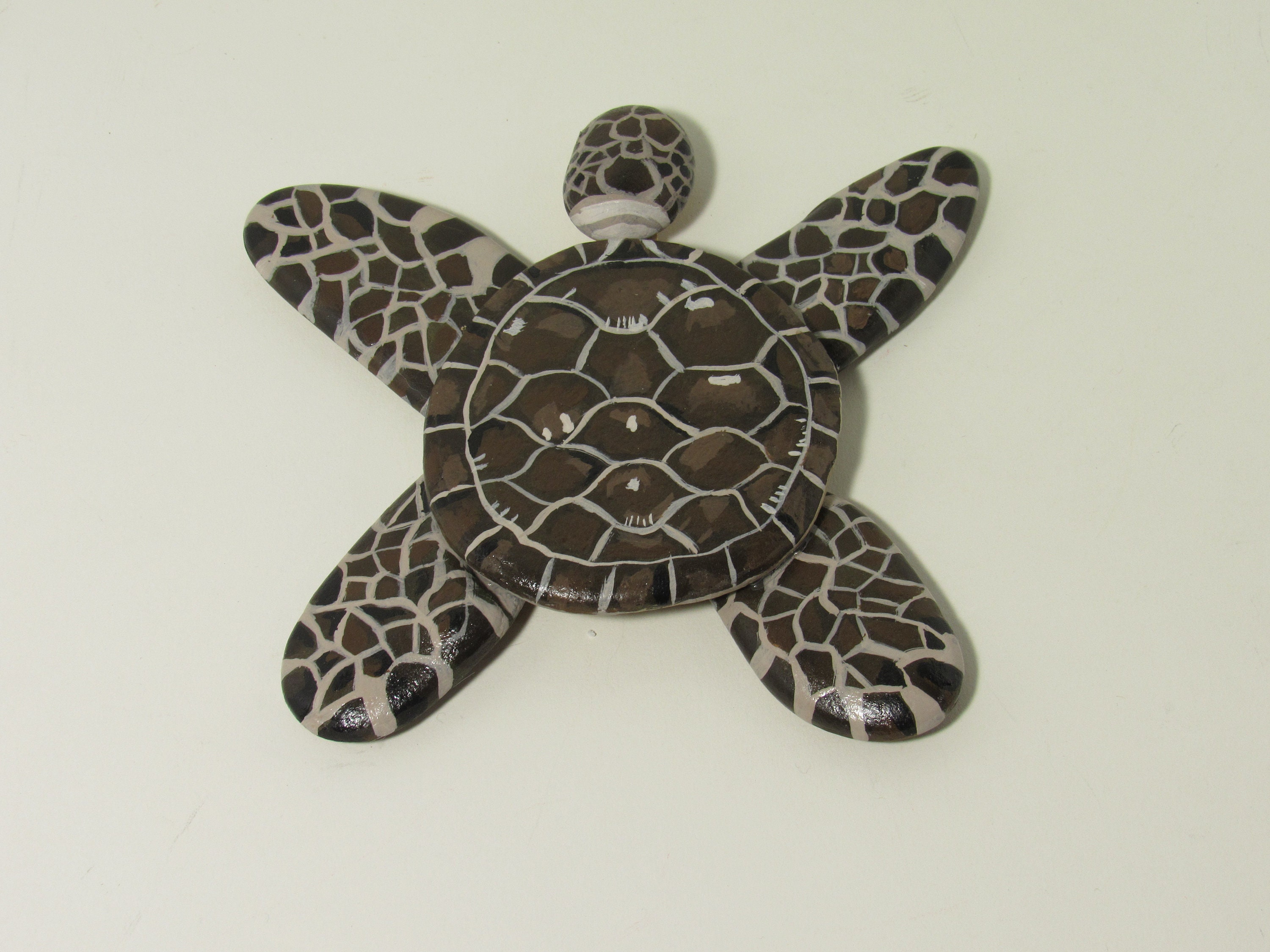 Sea Turtle Painted Rock Hand Painted Rock Turtle Rock Art Animals ...