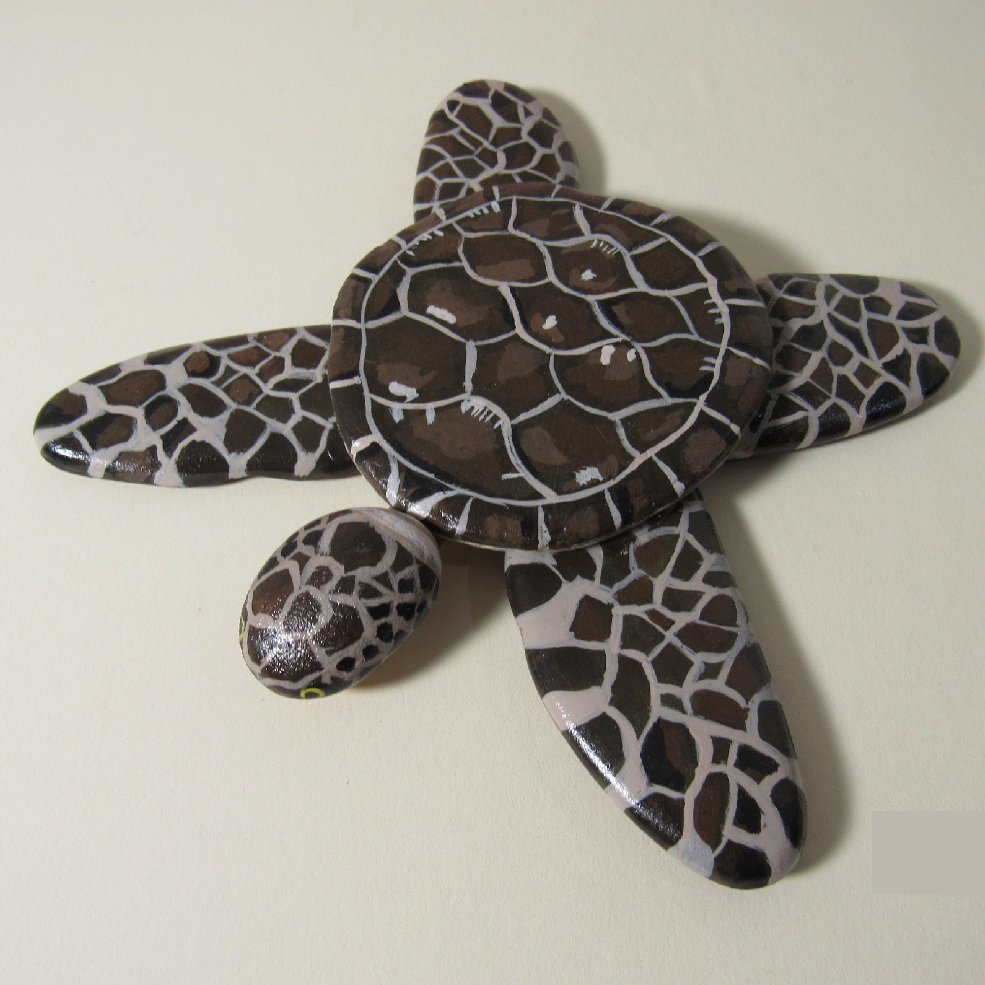 Sea Turtle Painted Rock Hand Painted Rock Rock Art 3D | Etsy