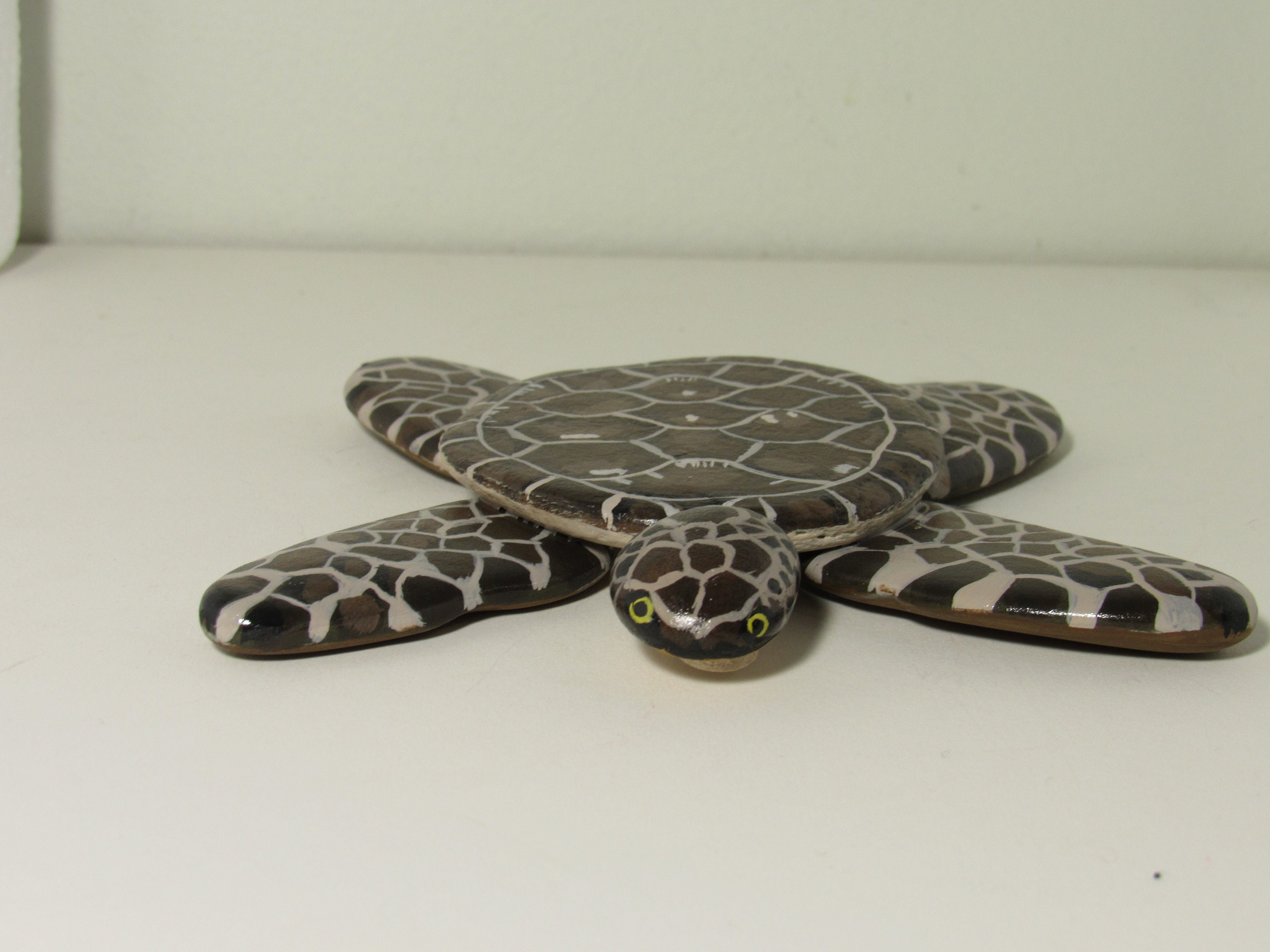 Sea Turtle Painted Rock Hand Painted Rock Turtle Rock Art Animals ...