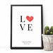 Custom LOVE Print, With Personalised Names and Date - Etsy
