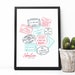 Wall Decor | Printable Stamps Poster | Stamps Art | Stamps Poster ...
