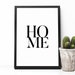 Home Typographic Print | Etsy