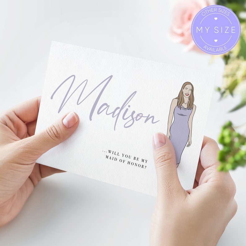 Custom Illustrated Wedding Proposal Card A5/A6 Wedding Party | Etsy UK