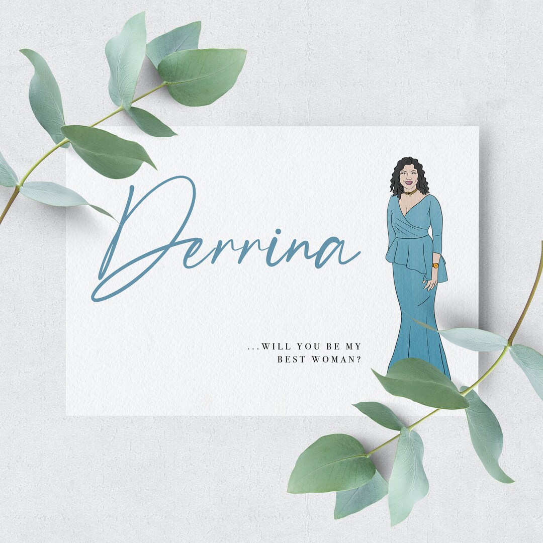 Custom Illustrated Wedding Proposal Card A5/A6, Wedding Party Proposal ...