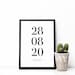 Custom Date Print, With Personalised Special Date, Name and Location ...