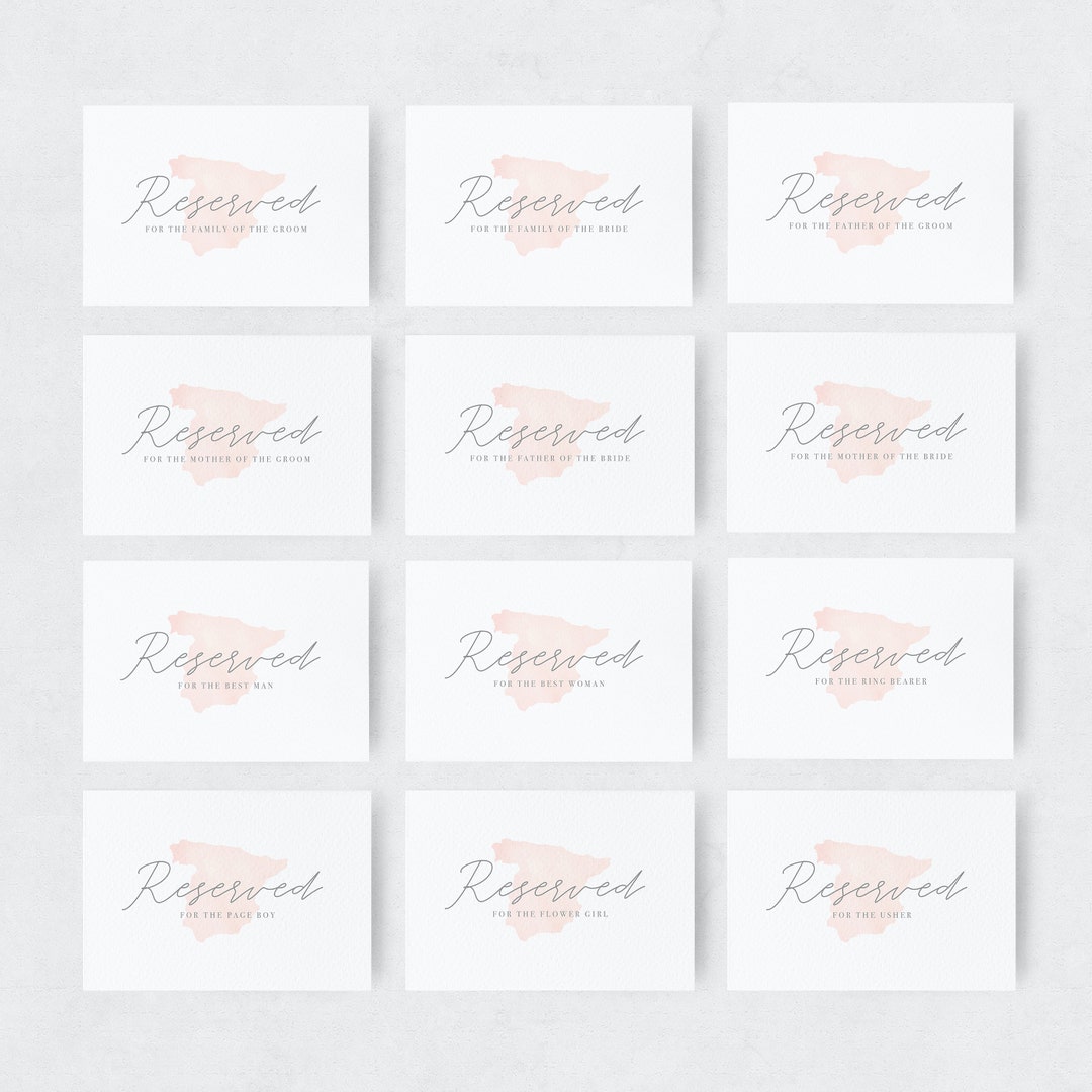 Spain Reserved Seating Card/sign A4 - Etsy UK