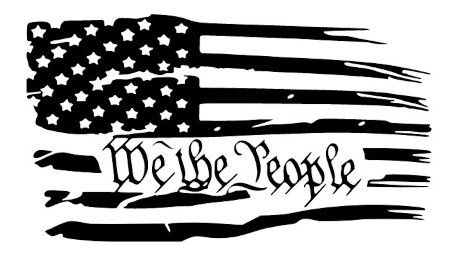 We The People Patriotic flag svg Cricut Silhouette vinyl cut | Etsy