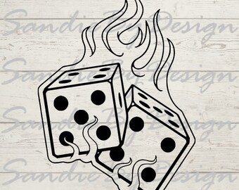 Flaming Dice | Etsy