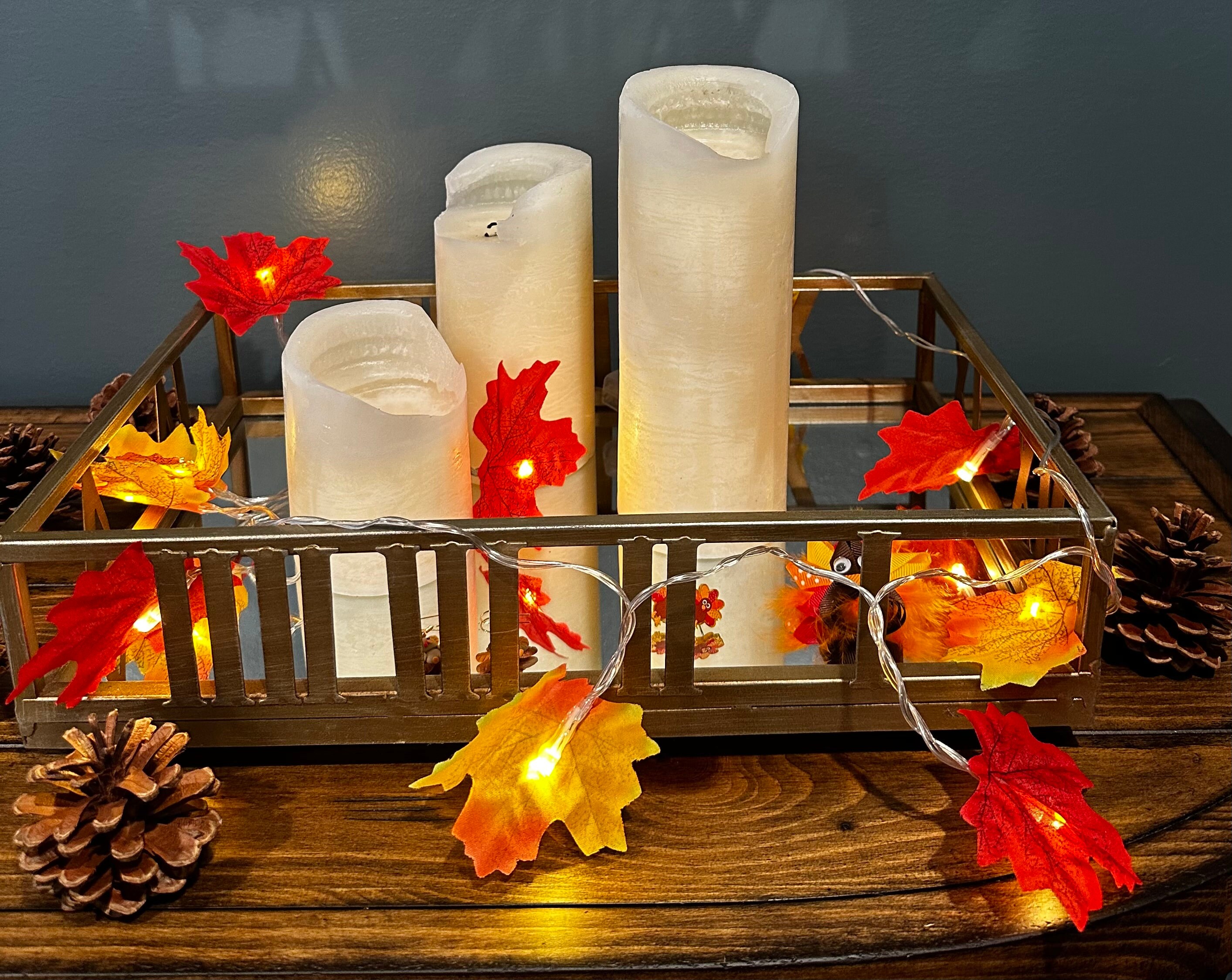 Led 2m Maple Leaf String Lights for Thanksgiving Decoration ...