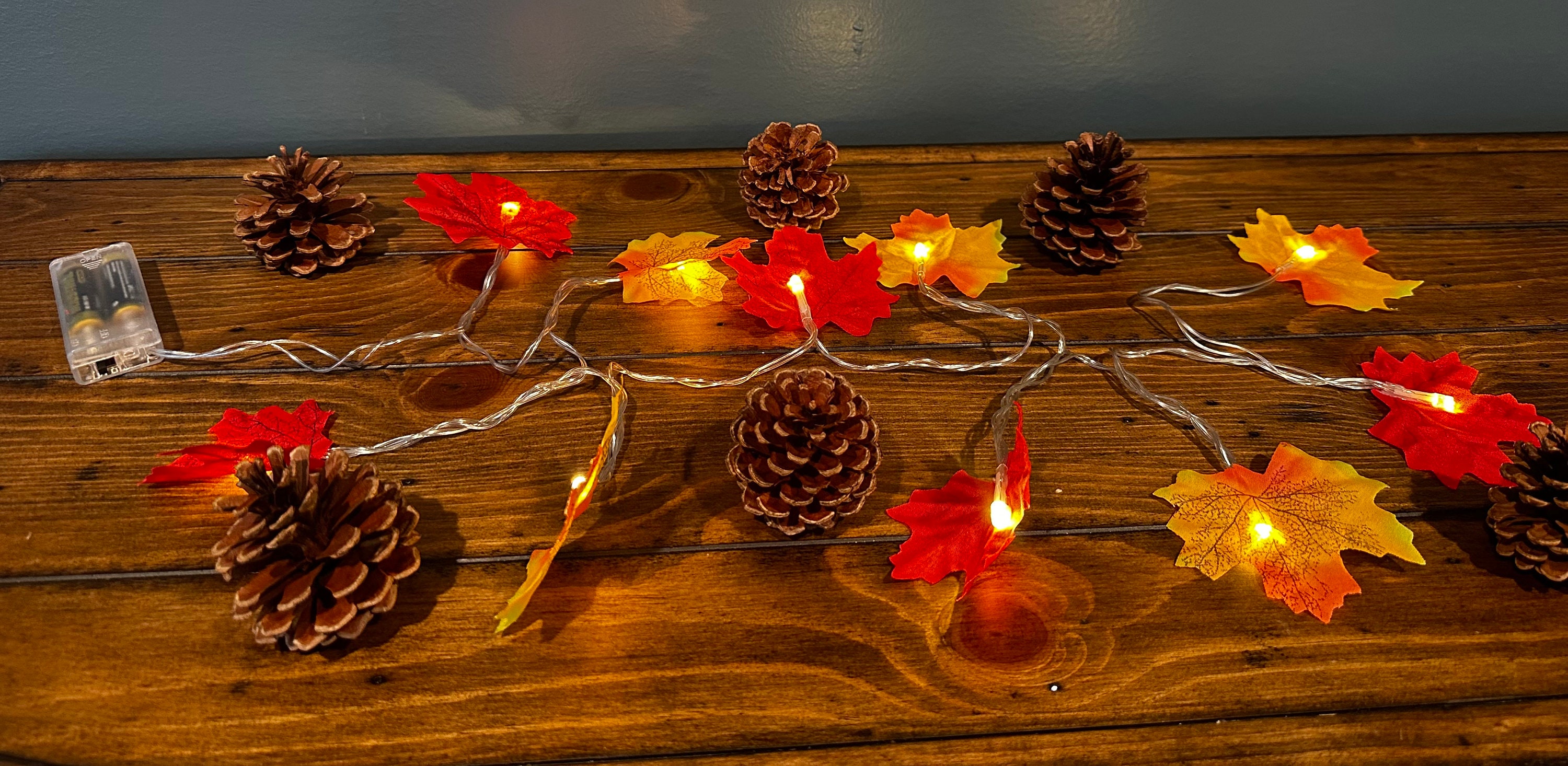 Led 2m Maple Leaf String Lights for Thanksgiving Decoration ...