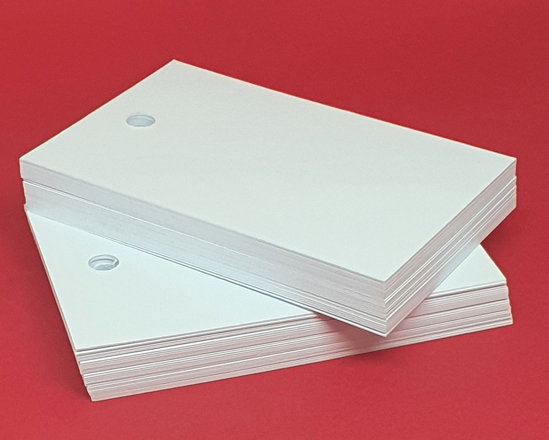 DIY Blank Swing Tags Pre Punched White Card Blanks for Crafts, Gift ...