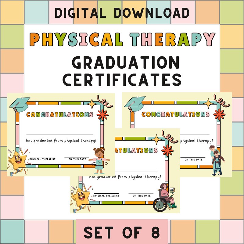 Physical Therapy Completion Certificate - Etsy