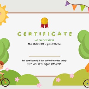 Physical Therapy Fitness Group Certificate of Completion Graduation ...
