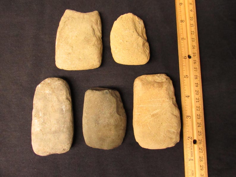 Five Prehistoric Indian Stone Celts Artifacts - Etsy