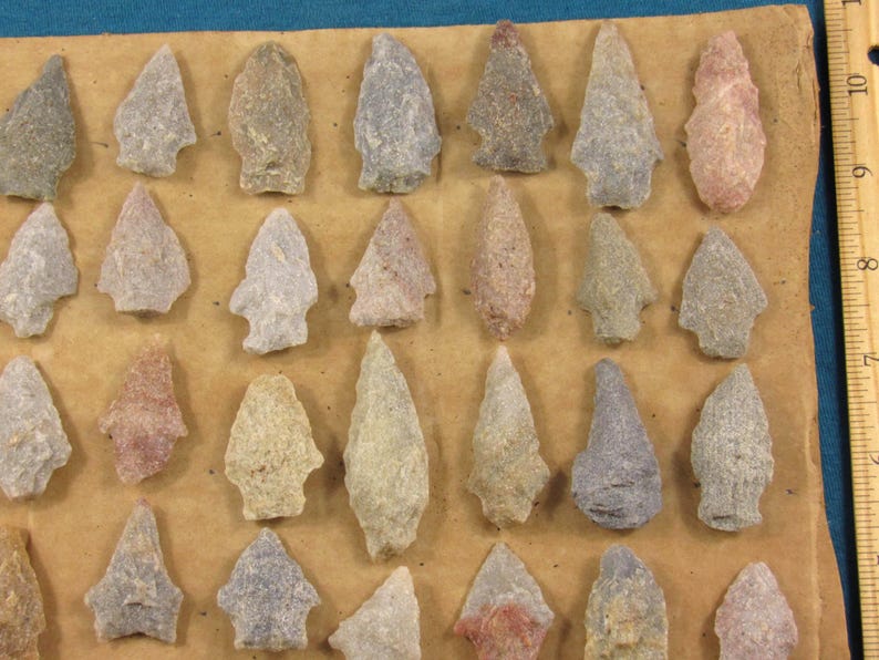 Nice Group of Prehistoric Indian Arrowheads Artifacts - Etsy