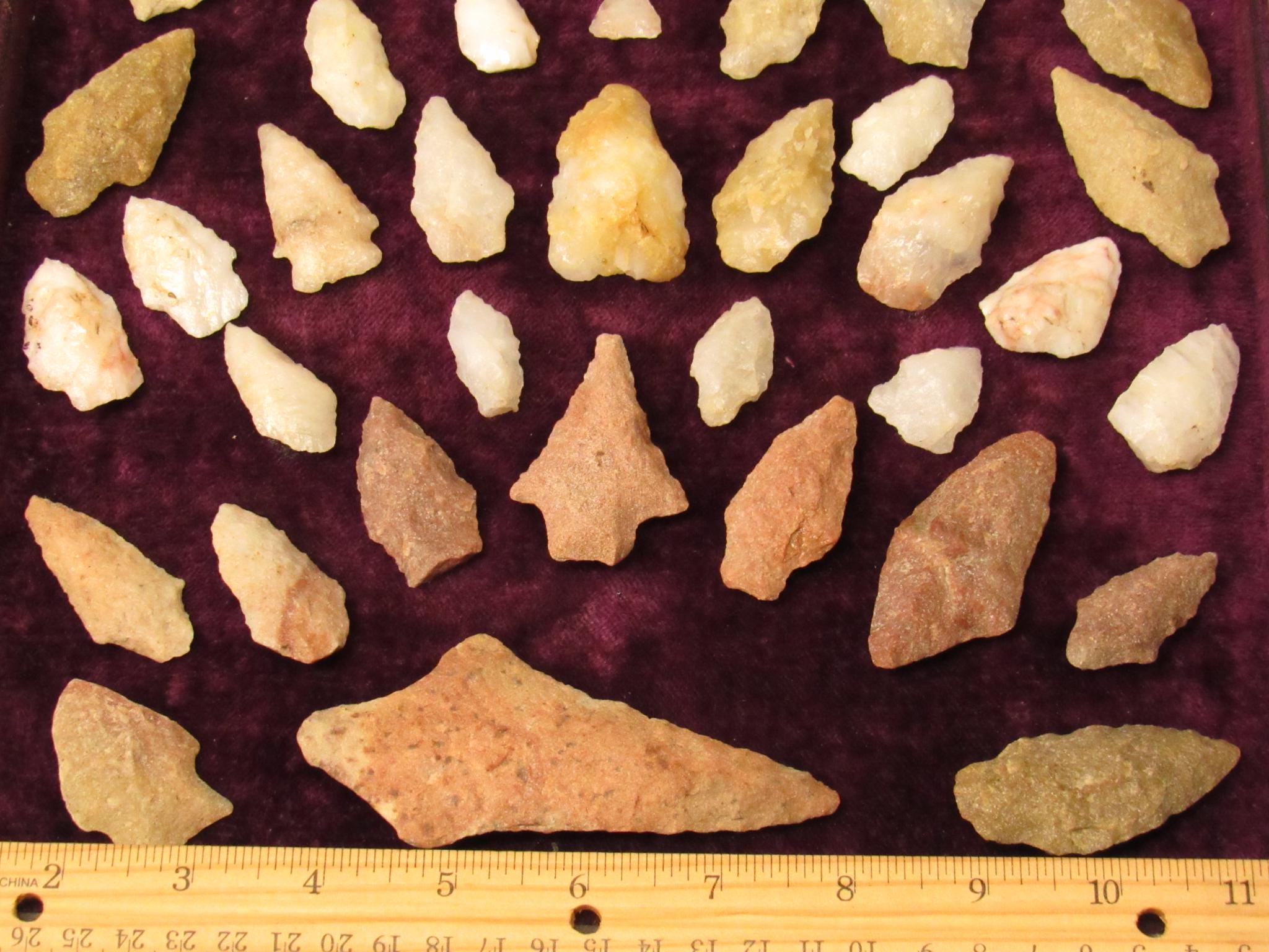 Frame of Prehistoric Indian Arrowheads Artifacts - Etsy