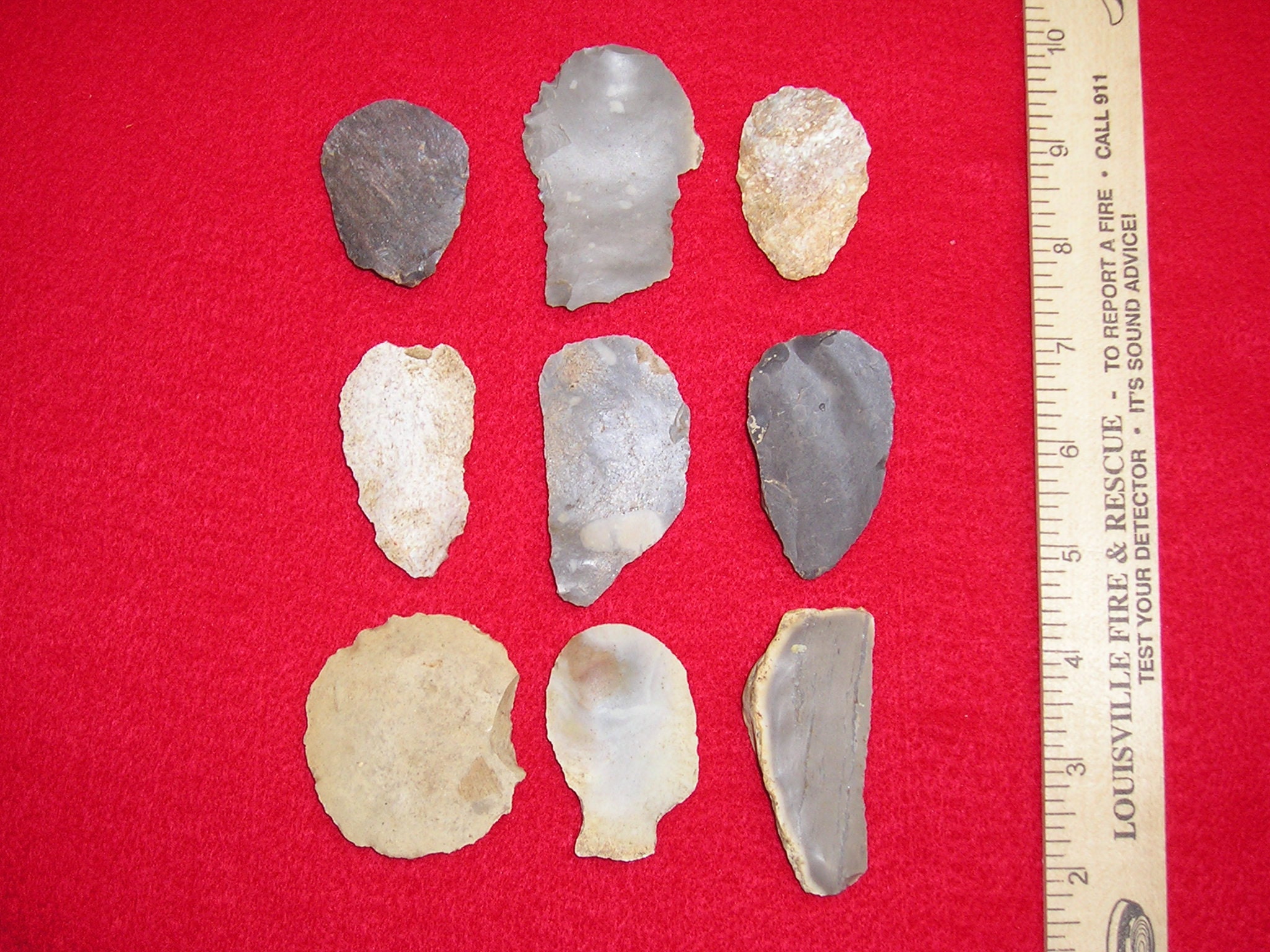 Nine Prehistoric Indian Flint Tools Scraper Artifacts - Etsy