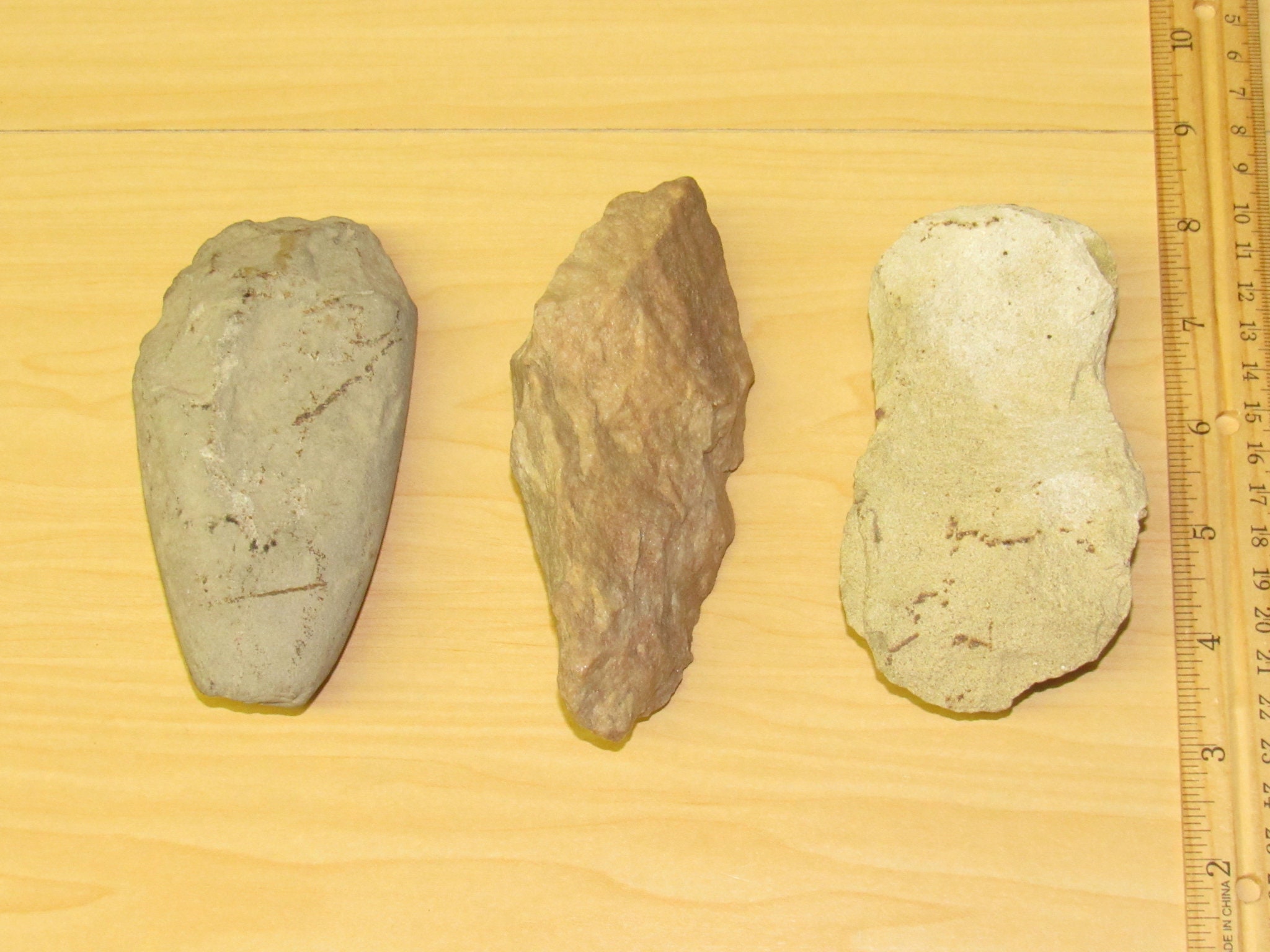 Three Large Prehistoric Indian Stone Tools Artifacts - Etsy