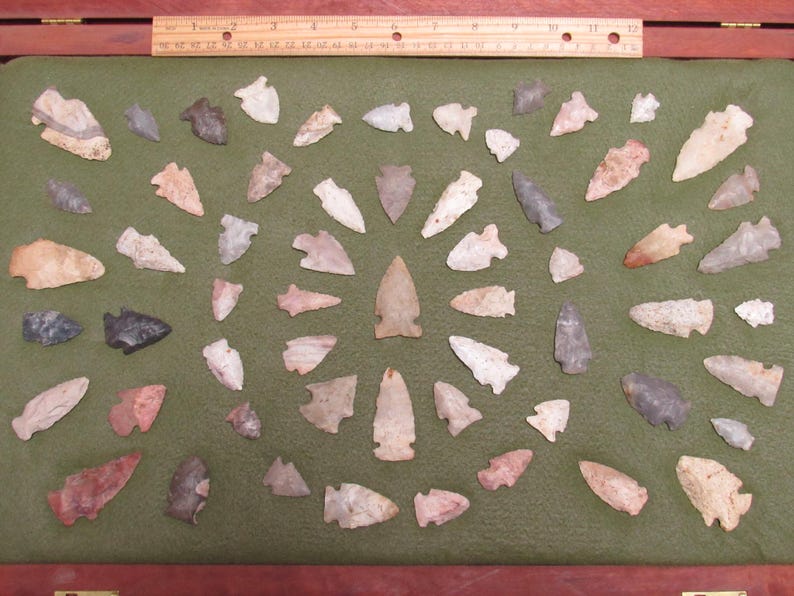 Collection of Prehistoric Indian Arrowheads Projectile Points - Etsy
