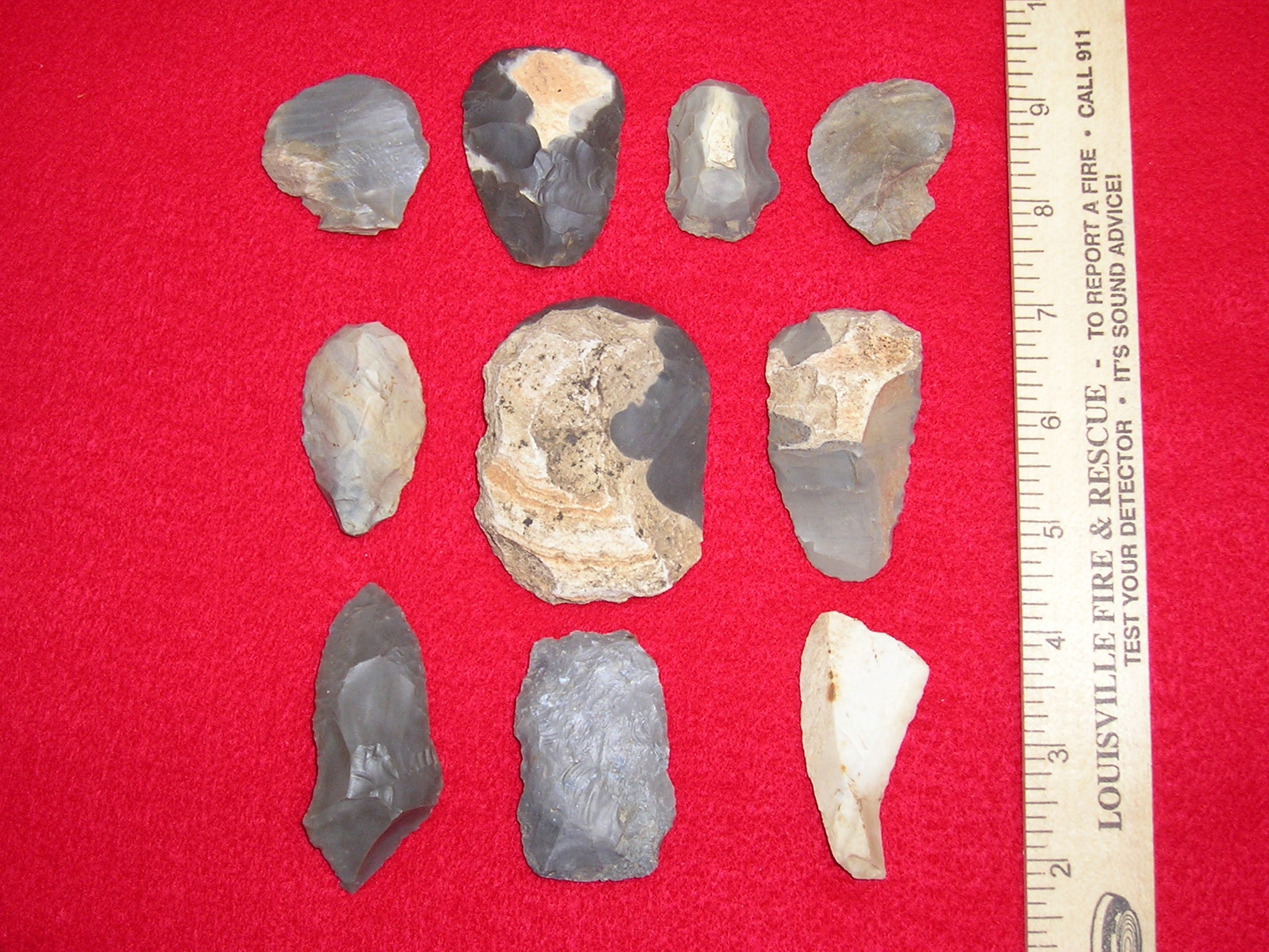 Ten Prehistoric Indian Flint Tools Scraper Artifacts - Etsy