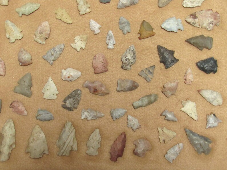 Large Collection of Prehistoric Indian Arrowheads Drills - Etsy