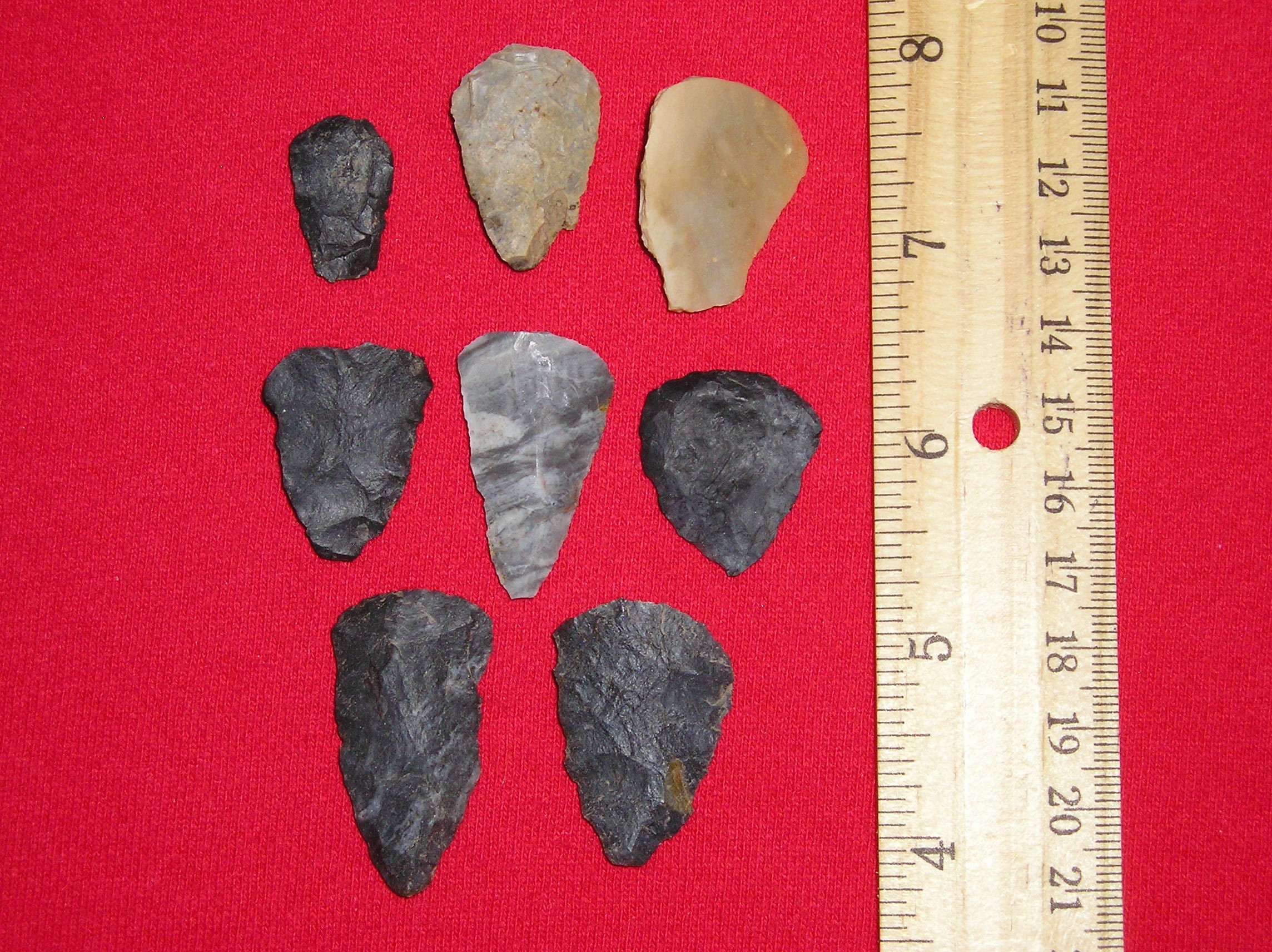Eight Prehistoric Indian Flint Scraper Tool Artifacts - Etsy