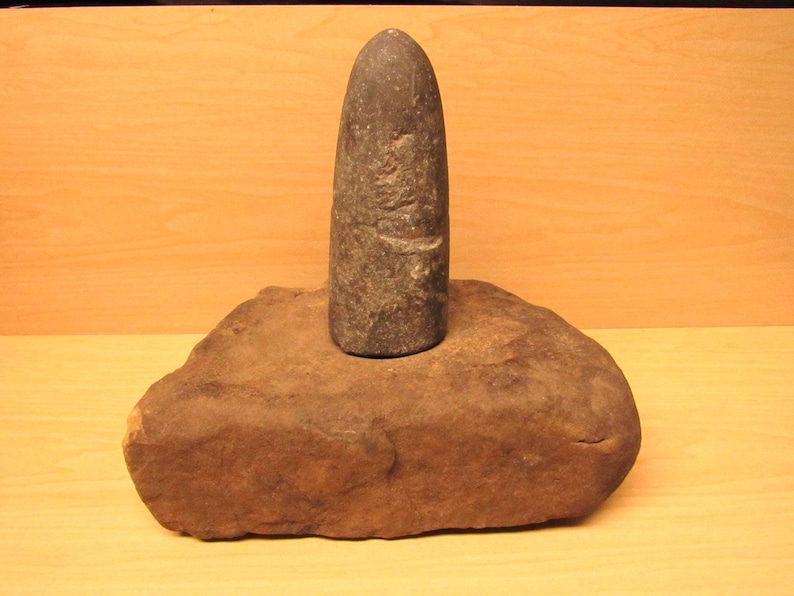 Large Prehistoric Indian Mortar and Pestle Artifact Set - Etsy