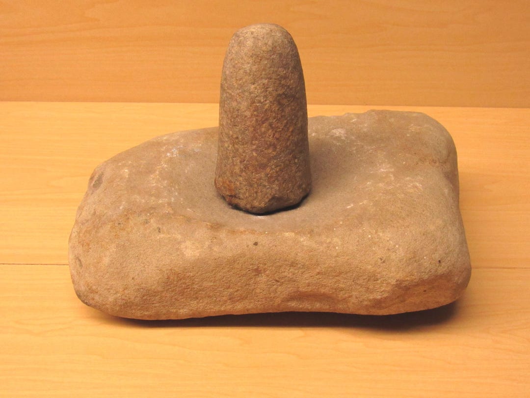 Large Prehistoric Indian Mortar and Pestle Artifact Set - Etsy