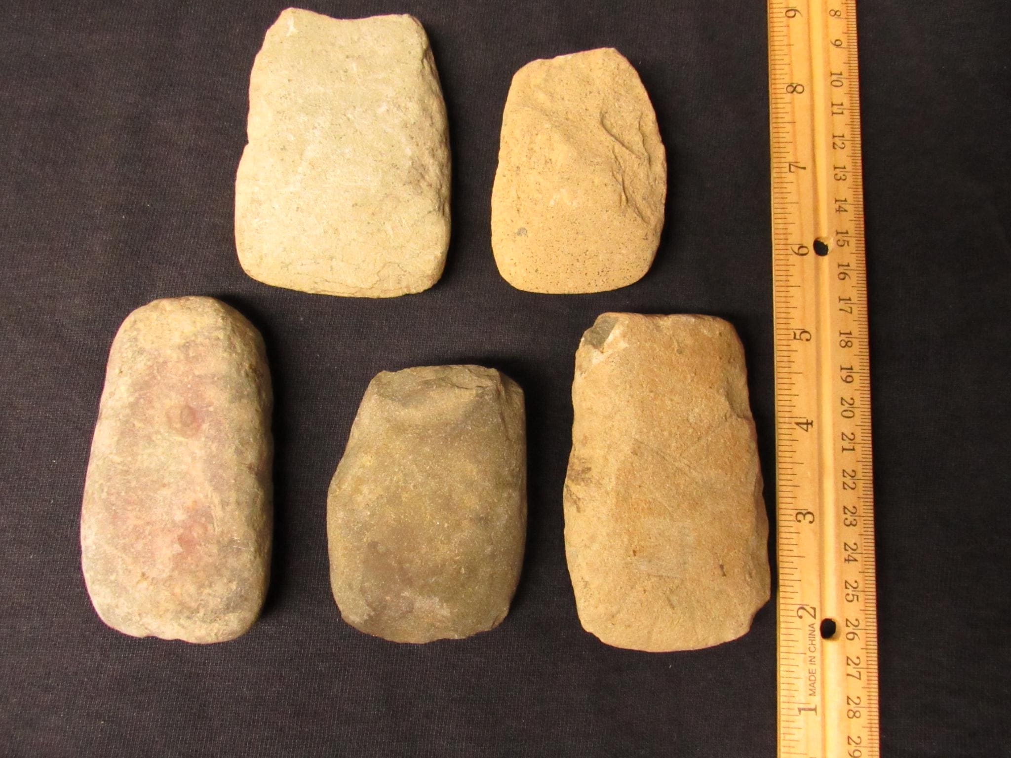 Five Prehistoric Indian Stone Celts Artifacts - Etsy