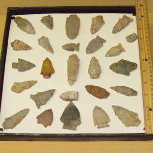 Frame of Prehistoric Indian Arrowheads Artifacts - Etsy