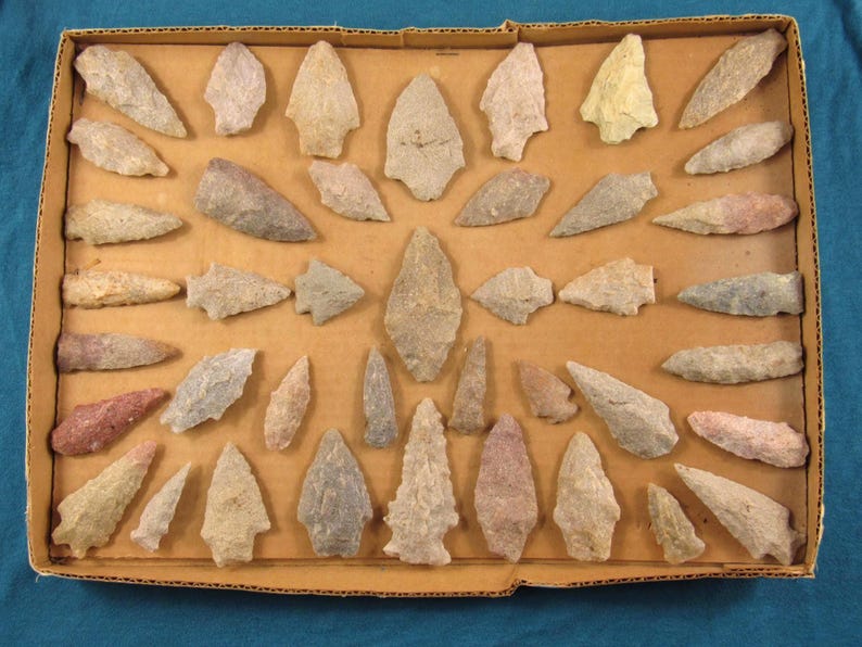 Prehistoric Indian Arrowhead Artifacts: Virginia Collection - Etsy