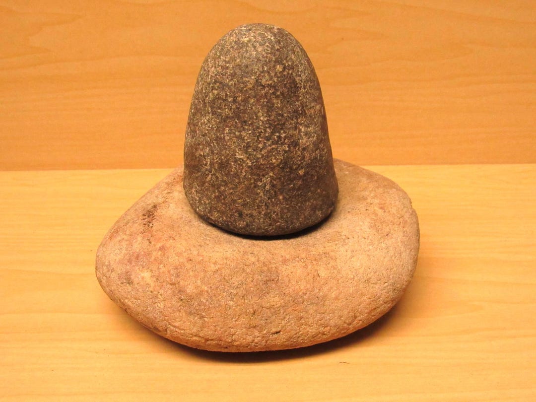 Prehistoric Indian Mortar and Pestle Artifact Set - Etsy