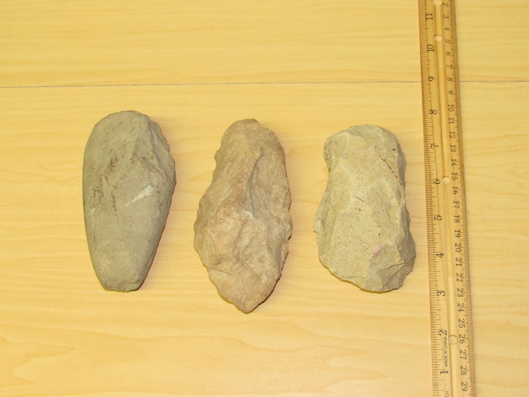 Three Large Prehistoric Indian Stone Tools Artifacts - Etsy