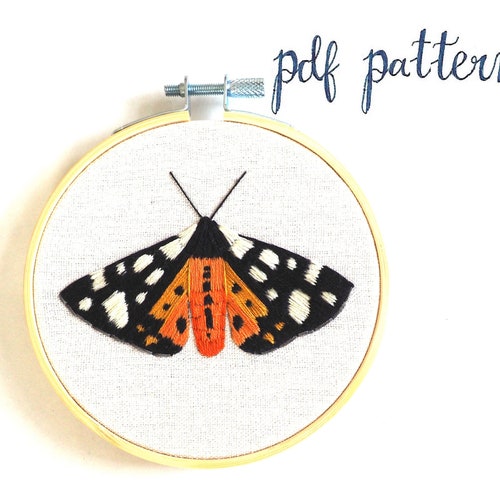 PDF Moth Embroidery Pattern and Instructions Downloadable Salt - Etsy