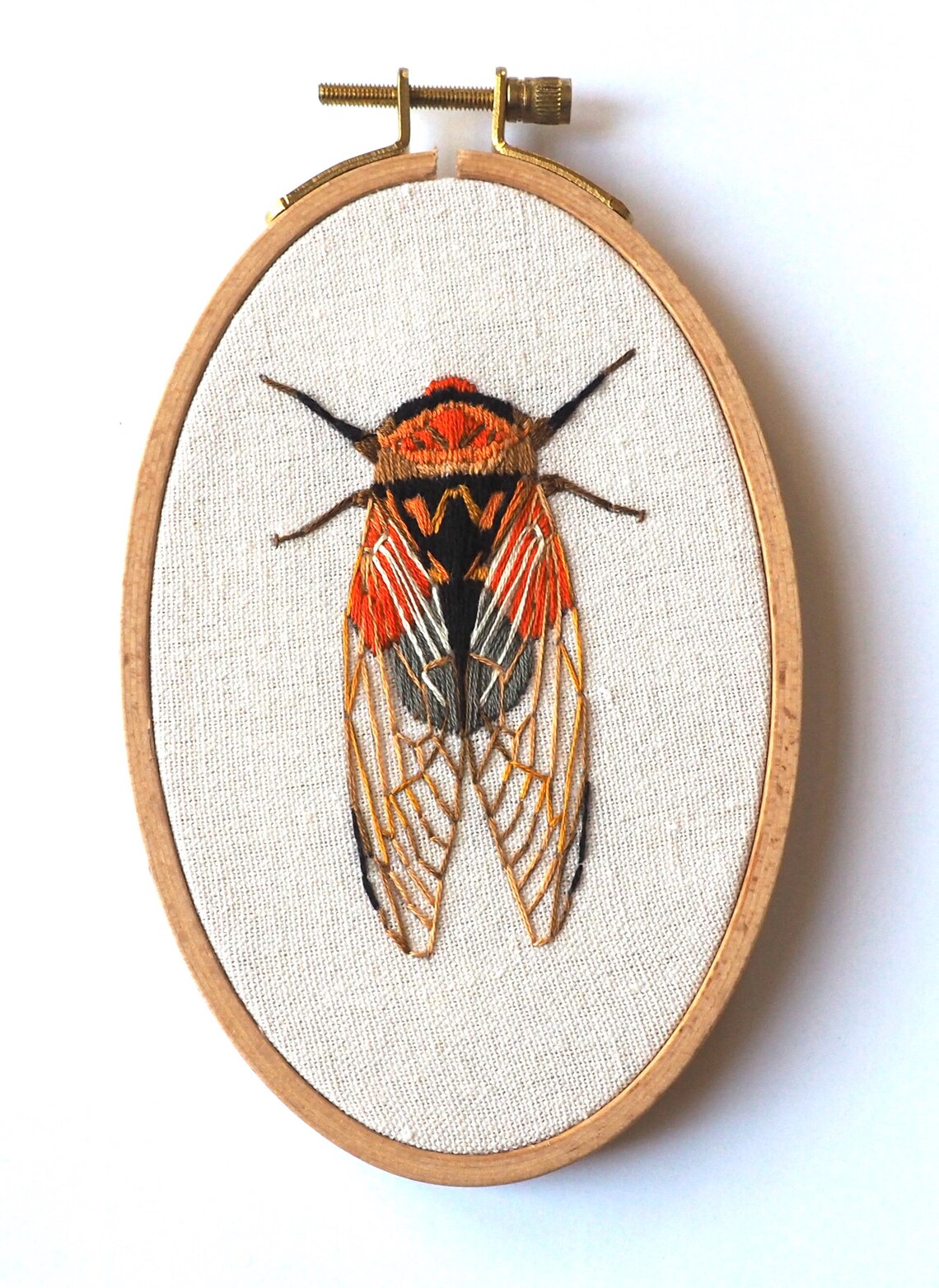 PDF Cicada Embroidery Pattern and Instructions Downloadable Cicada - Etsy