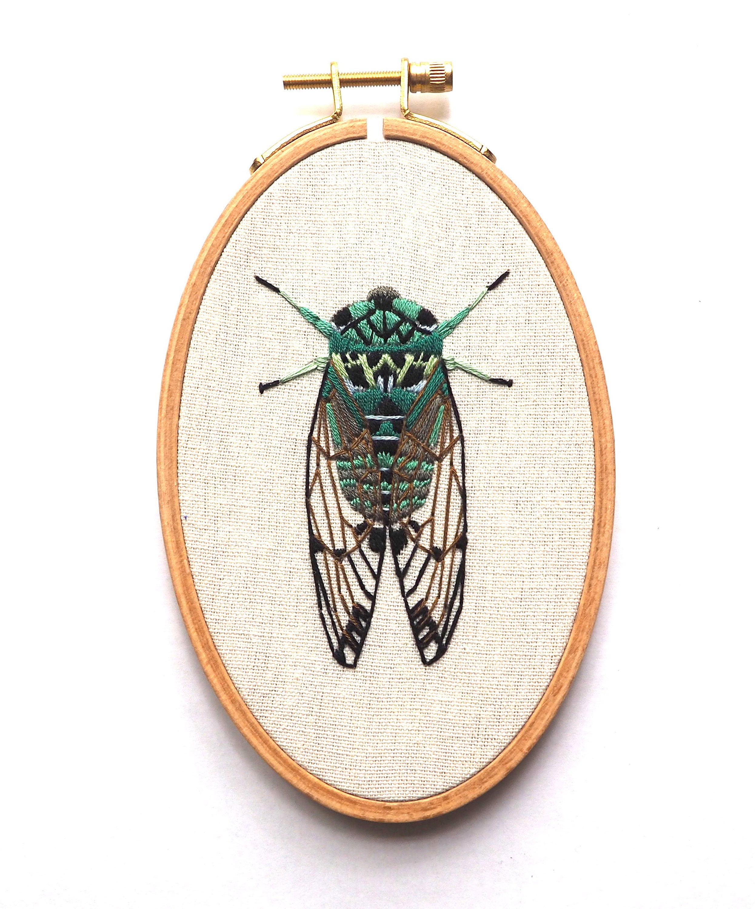 PDF Green Cicada Embroidery Pattern and Instructions Downloadable ...