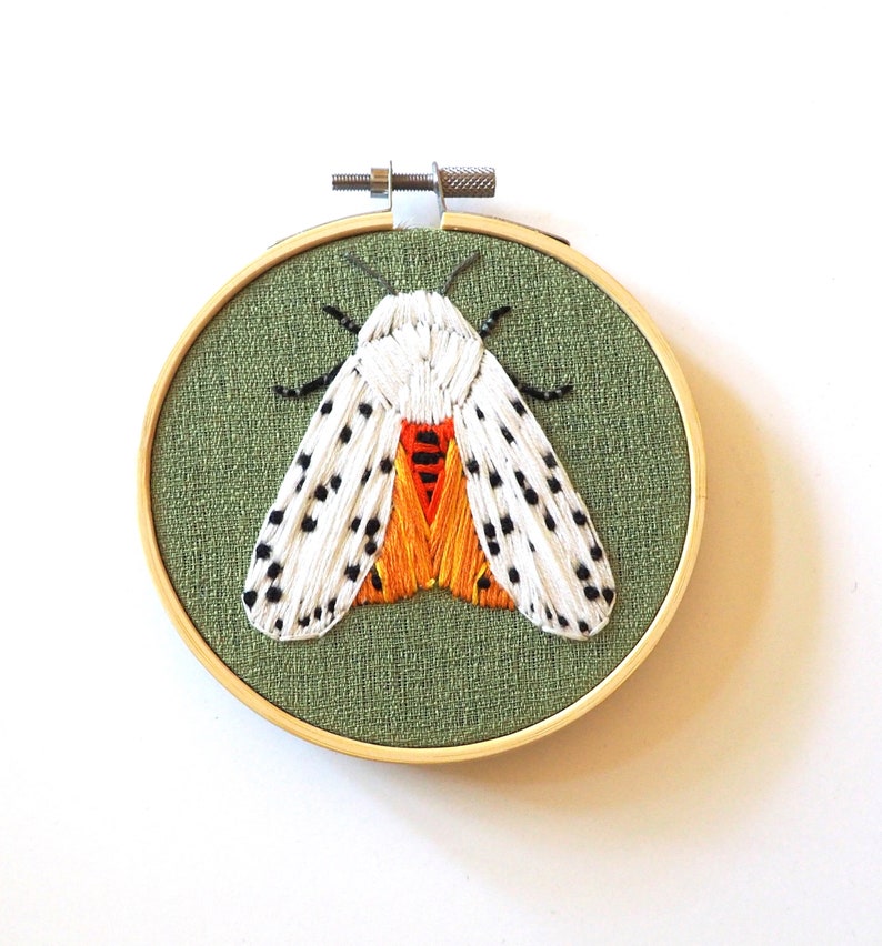 PDF Moth Embroidery Pattern and Instructions Downloadable Salt Marsh ...