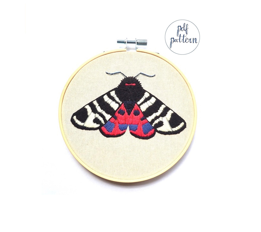 PDF Hebe Tiger Moth Embroidery Pattern and Instructions Downloadable ...