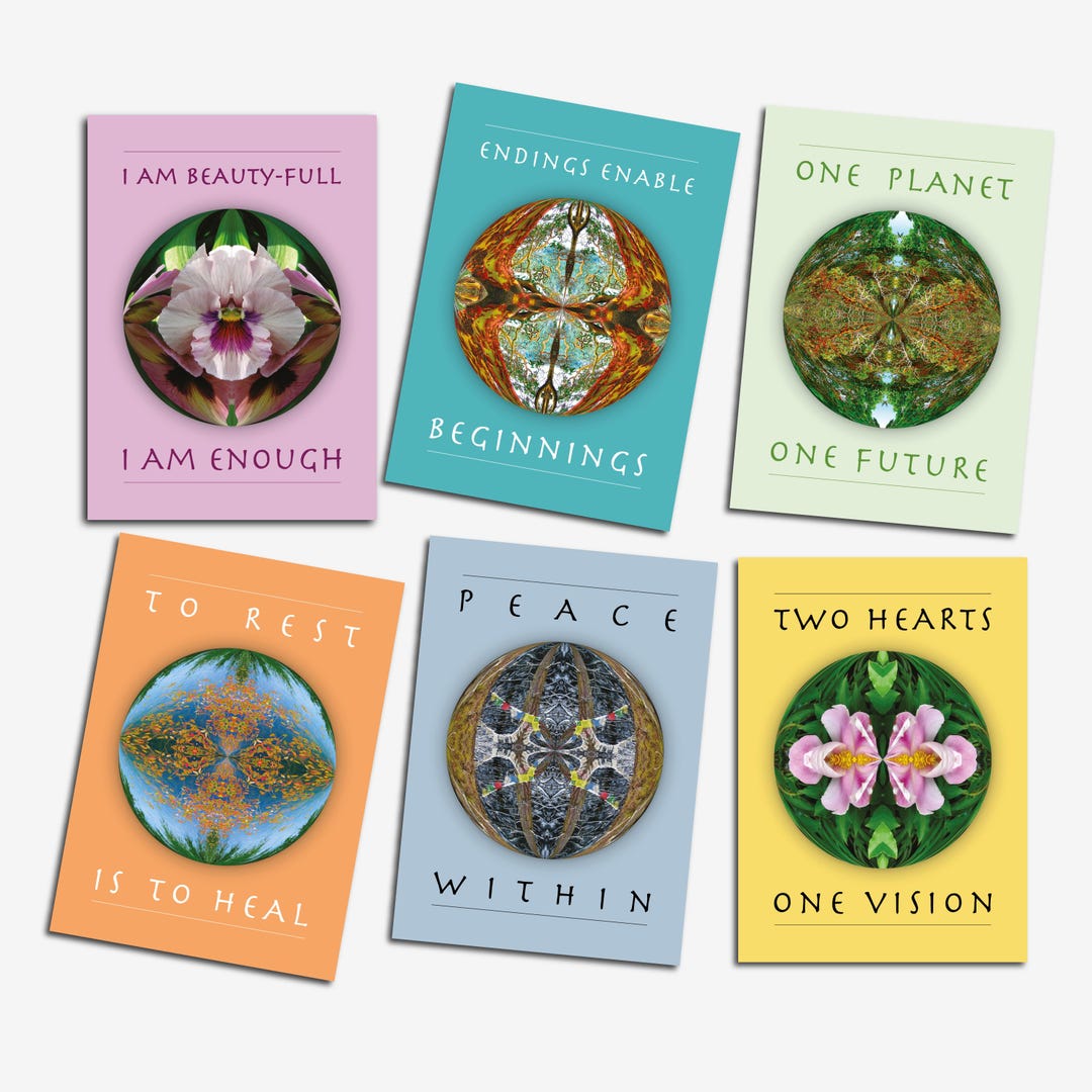 Nature-inspired Greeting Cards | Digital Mandala Printable Cards ...