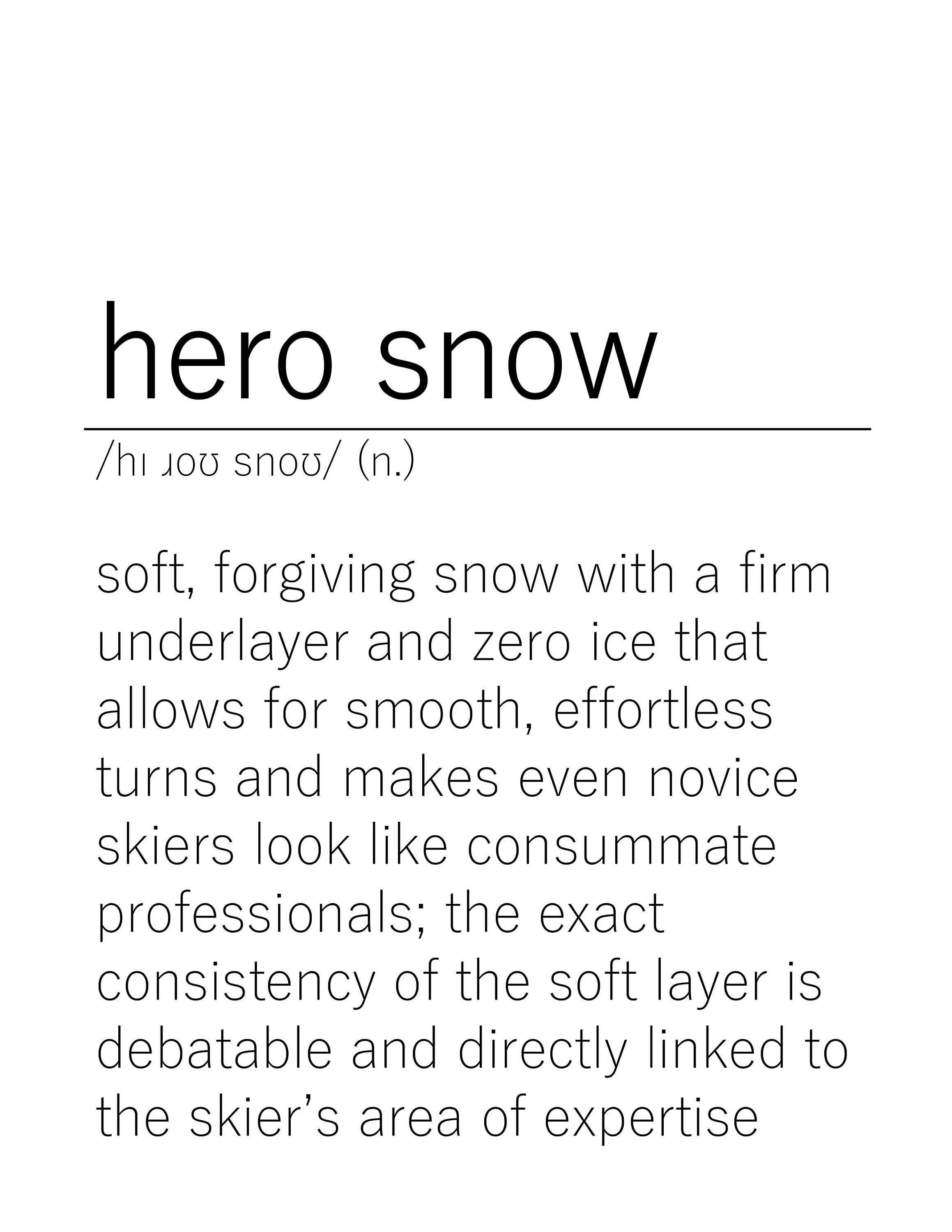 Hero Snow Definition Printable - Skiing & Snowboarding Wall Art ...