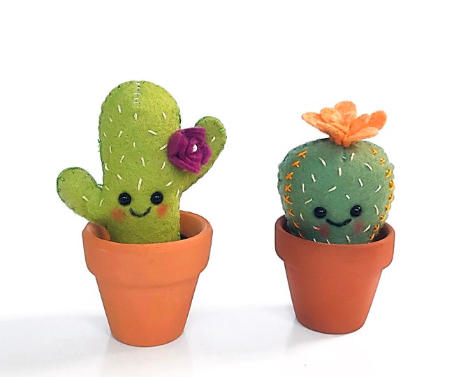 Cute Felt Cactus / Faux Succulent / Felt Plant / Wedding Favor / Home ...