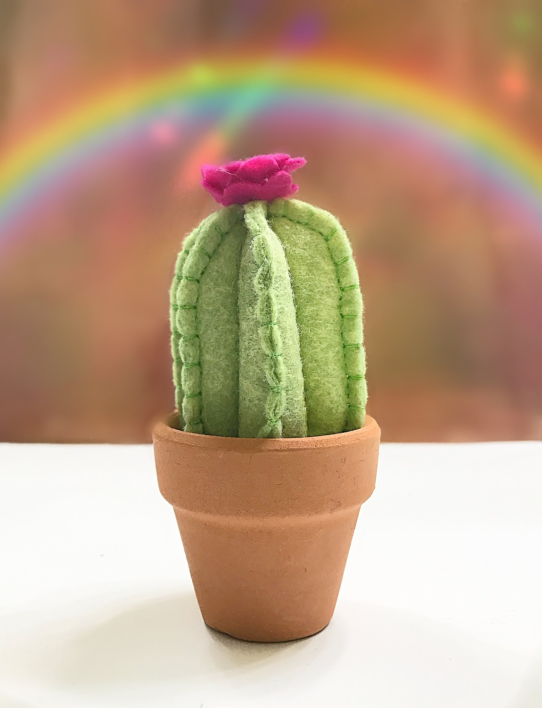 Star Felt Cactus / Faux Cactus / Felt Succulent / Felt Plant / - Etsy