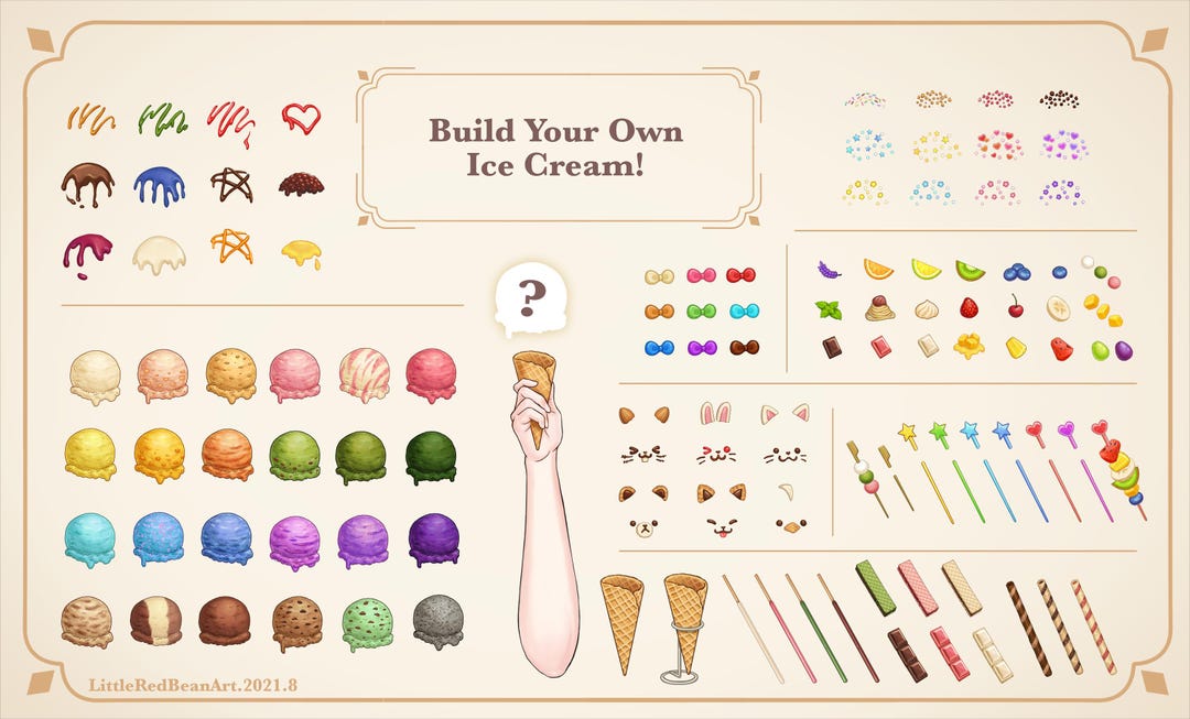 Ice Cream Vtuber Assets - Etsy