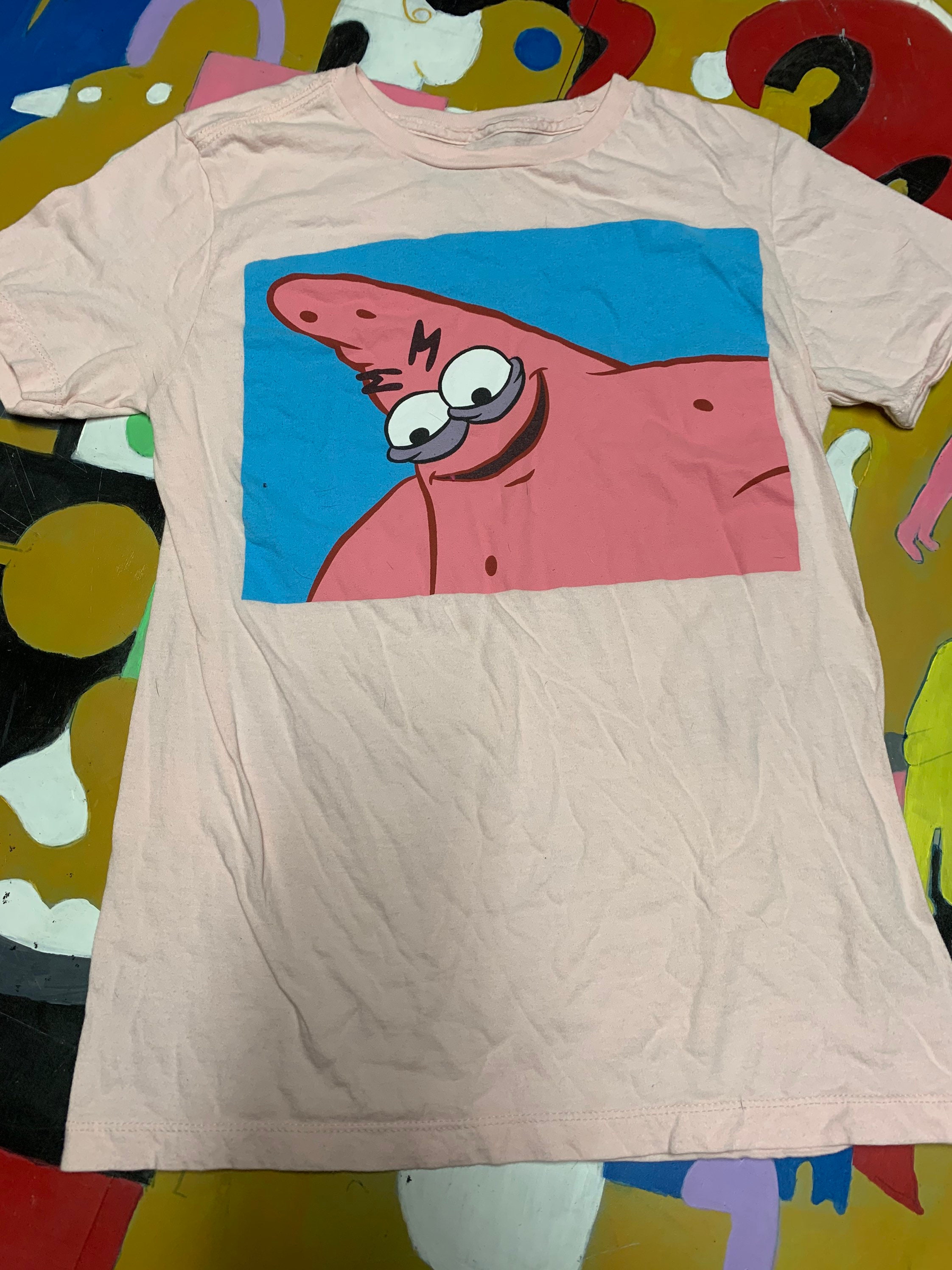Patrick Star T Shirt Women Junior's Raglan SpongeBob SquarePants