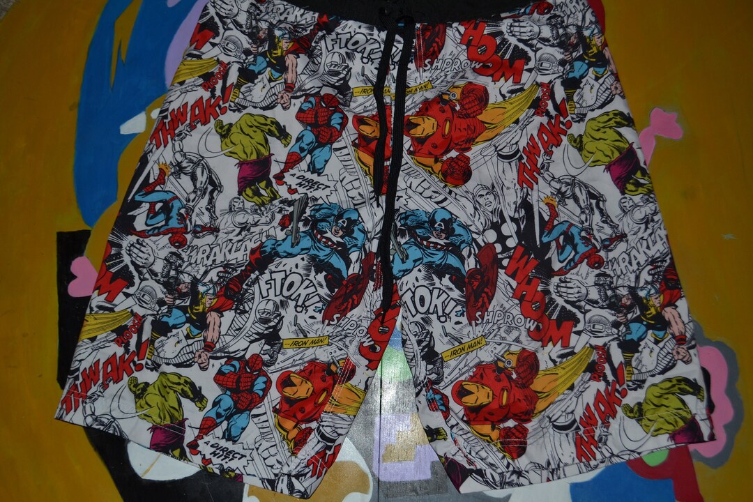 Vintage Marvel Comic Shorts - Etsy