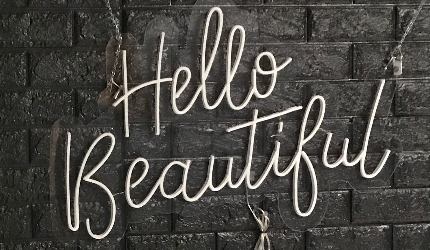 Hello Beautiful Custom Neon LED Sign for Wedding Office & | Etsy