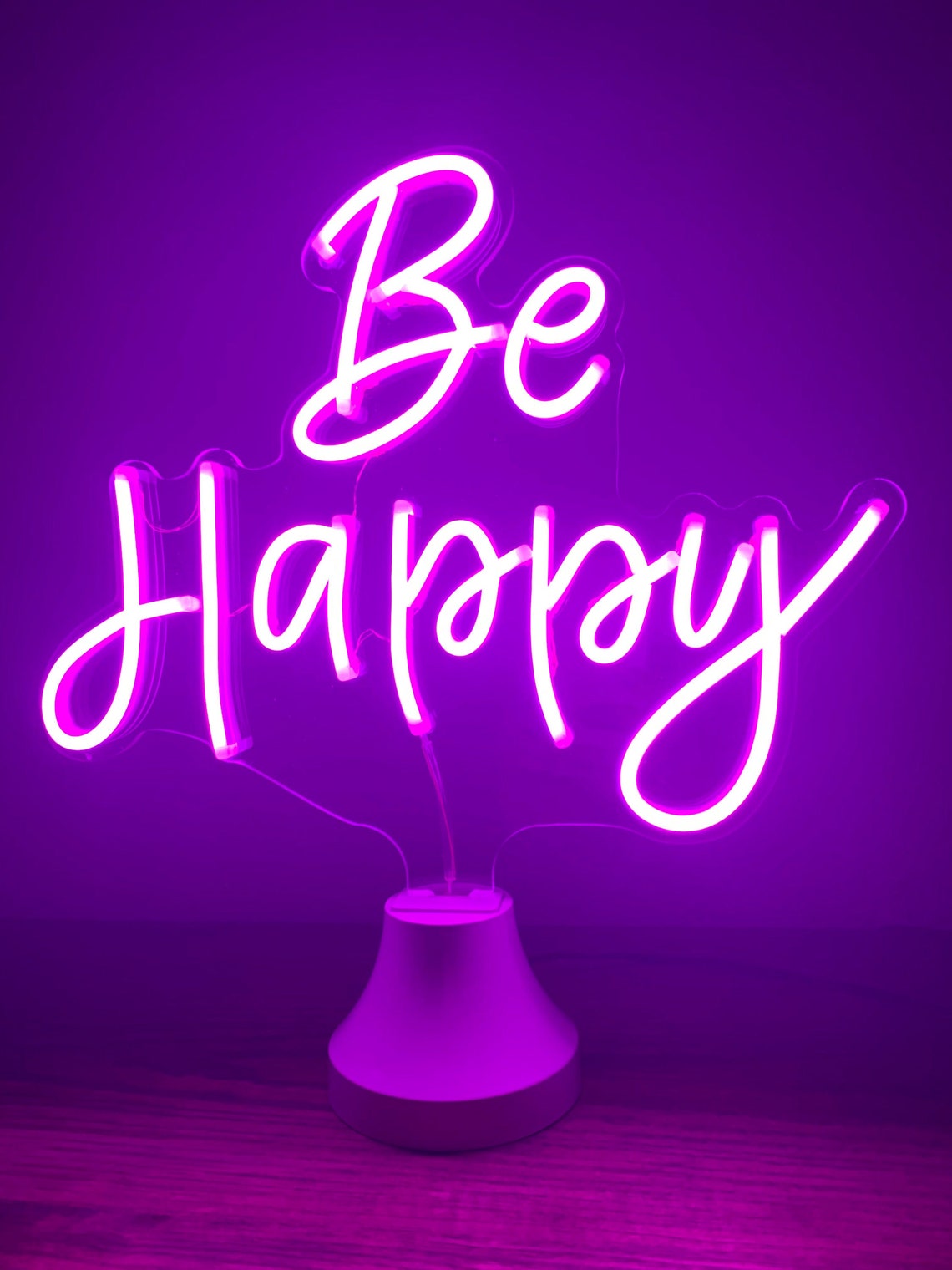 Be Happy Sign Custom Neon LED Sign for Bedroom, Office and Home ...