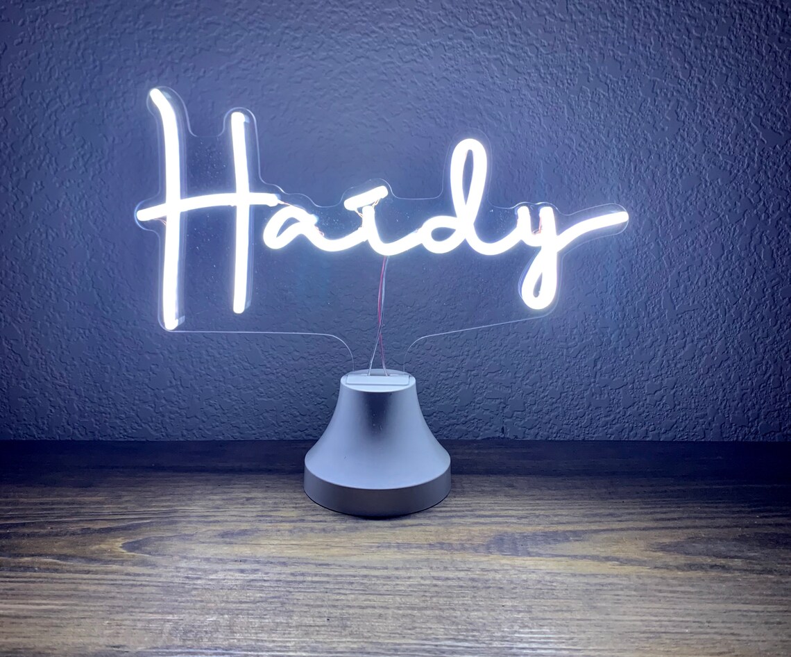 Desktop / Tabletop Name Custom Neon LED Sign for Bedroom - Etsy