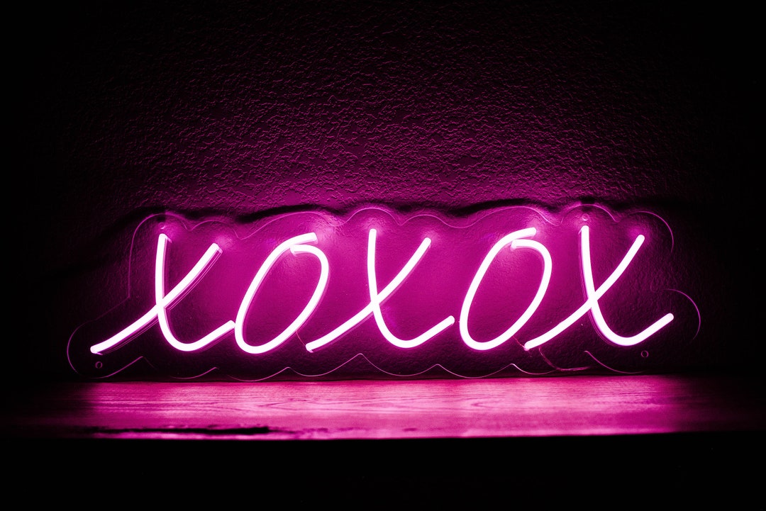 XOXOX Hugs and Kisses Custom Neon Sign for Wedding Office & - Etsy