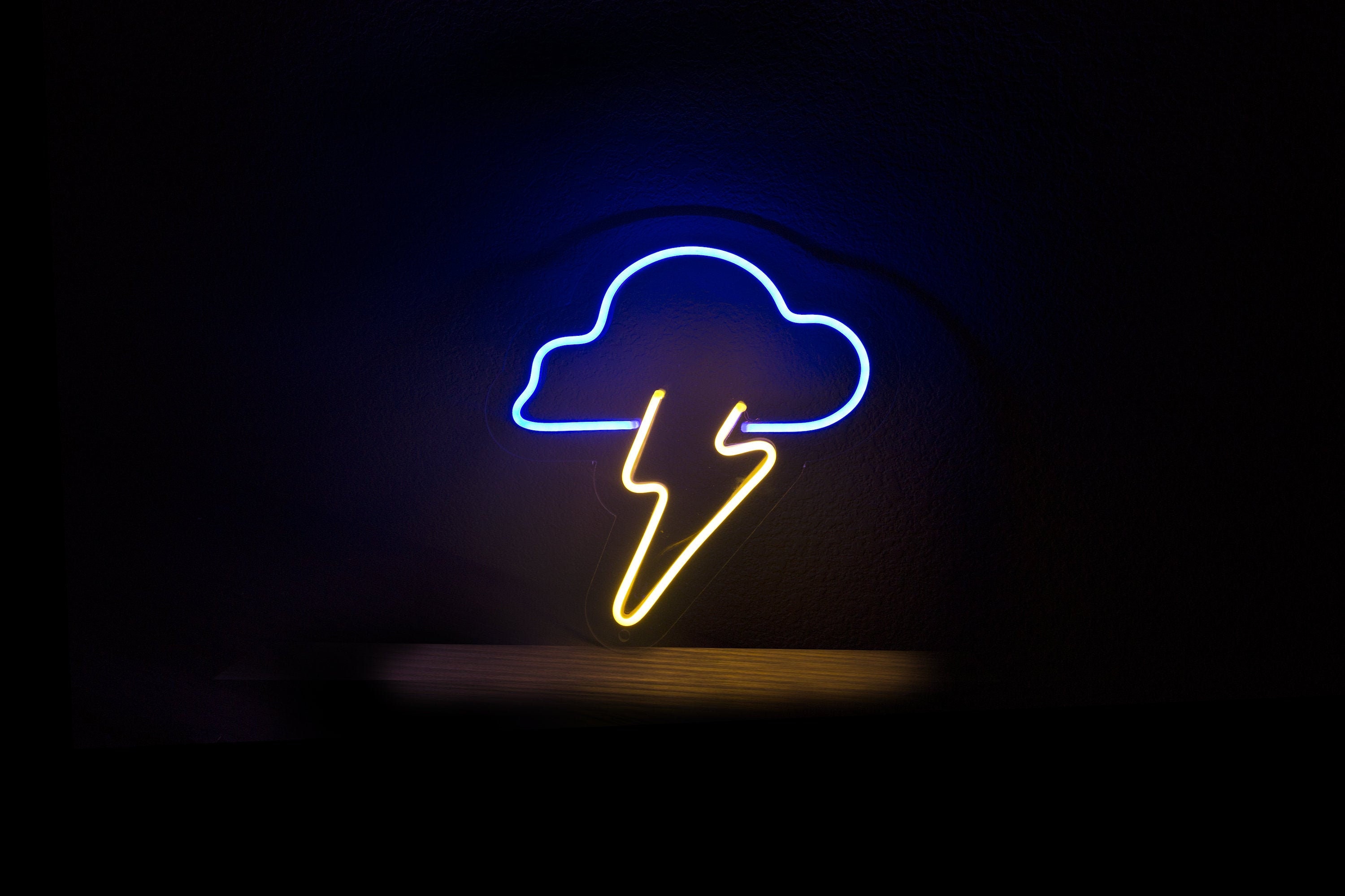 Cloud With Lightning Bolt LED Sign for Nursery or Bedroom - Etsy